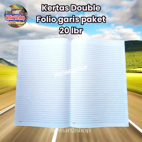 Jual Kertas Dobel Folio Garis/Kertas Double Folio Garis Per 20 lembar ...