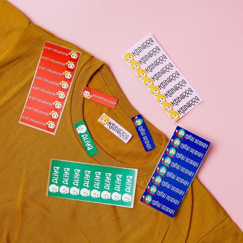 Jual Label Nama Baju, Label Nama Kain, Label Setrika Gambar Anak Muslim ...