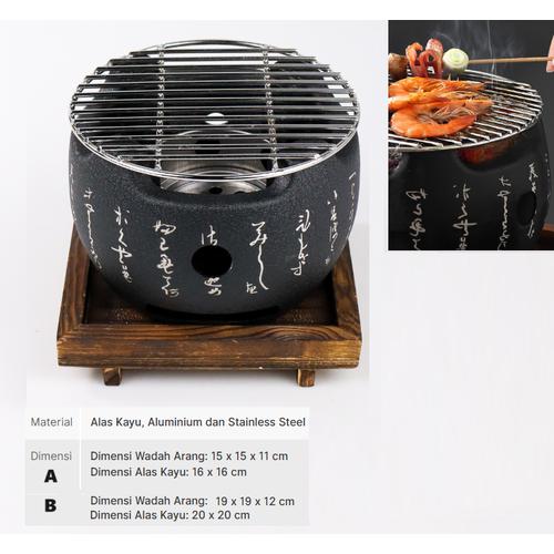 Jual Alat Panggang Sate Daging BBQ Bakar Grill Kompor Arang Portable ...