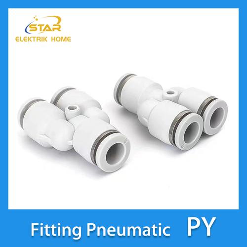 Jual Fitting Pneumatic PY Model Y Selang 4 6 8 10 12 14 16mm - PY4 ...