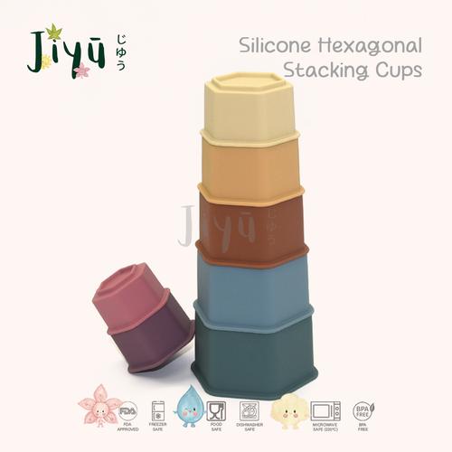 Promo JIYU [JA-006] Silicone Hexagonal Stacking Cups Mainan Gelas BPA FREE - Jakarta Barat ...