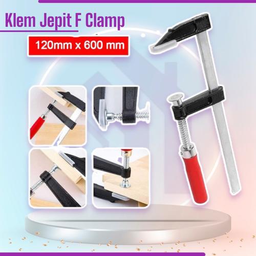 Jual Klem Jepit Papan Balok Kayu Clamp F WORK Handle Heavy Duty ...