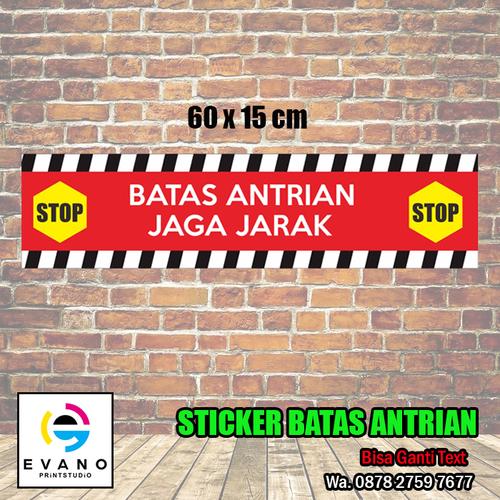 Jual Stiker Vinyl Lantai Batas Antrian Jaga Jarak Sticker High Quality ...
