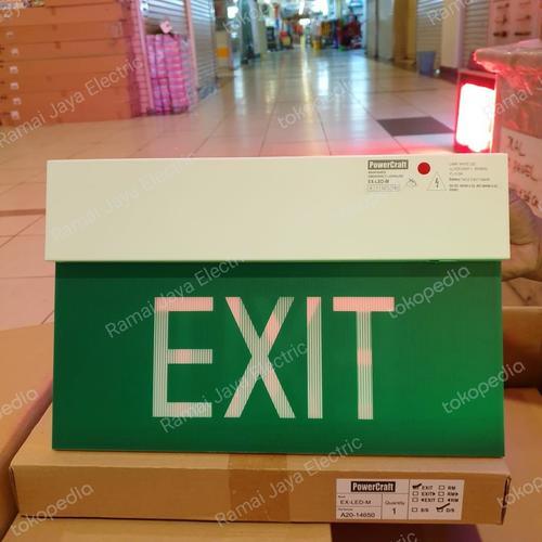 Jual POWERCRAFT EMERGENCY EXIT EX LED M EXIT TANDA PANAH POWERCRAFT ...
