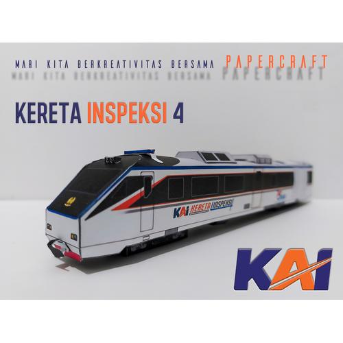 Jual 3D Papercraft Kereta Api Indonesia Kereta Inspeksi Pola Kertas DIY ...