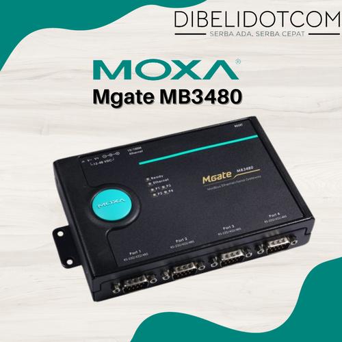 Jual MOXA MGATE MB3480 4-Port Serial-to-Ethernet Modbus Gateways RTU to ...