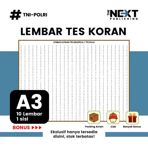 Jual Lembar tes koran/Tes kreapelin/Tes Pauli - Isi 5 - Kota Depok ...