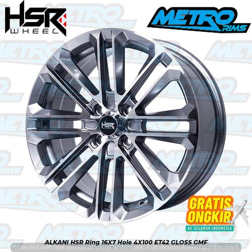 Jual VELG MOBIL HONDA MOBILIO Velg Hsr Ring 16 Lubang 4X100 HSR ALKANI ...