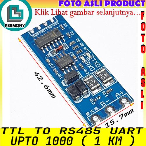 Jual TTL To RS485 UART Serial MicroController Anti Interference 3.3V 5V ...