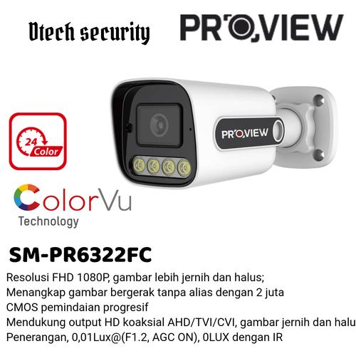 Jual CCTV OUTDOR COLORVU 2MP GELAP WARNA 1080/ PROVIEW SM-PR6322-FC ...