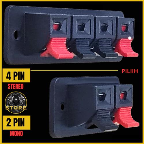 Jual Terminal Panel Kecil 2/4 Pin Speaker Box Mono/Stereo Kabel Jepit ...