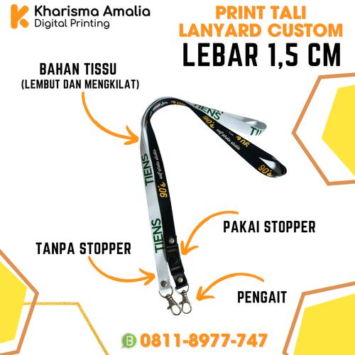 Jual CETAK TALI ID CARD CUSTOM PRINT LANYARD 1,5 CM - Kota Bekasi ...
