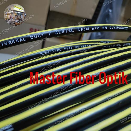 Jual NETVIEL KABEL FO 6 Core Singlemode AERODUCT Universal Duct Aerial ...