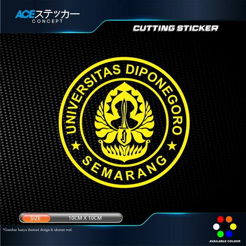 Jual Cutting Sticker Stiker Logo Universitas Diponegoro UNDIP Semarang ...