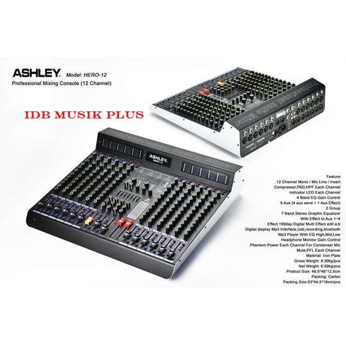 Jual Mixer 12 Channel Ashley Hero12 Hero 12 Original Ashley - Jakarta ...