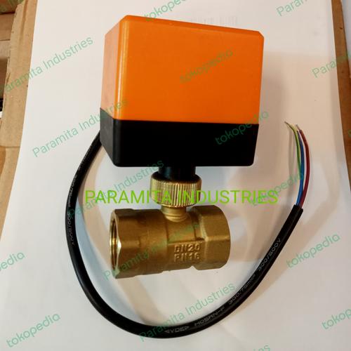 Jual Motorized flow control electrical ball valve 3/4" inch 2 way 220V ...