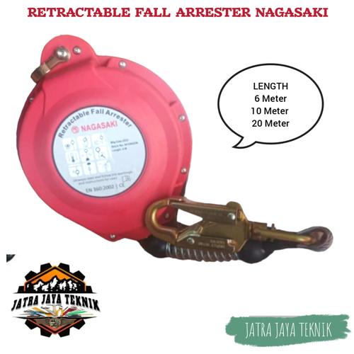 Jual Nagasaki Alat Keselamatan 20 Meter Retractable fall Arrester EN360 ...