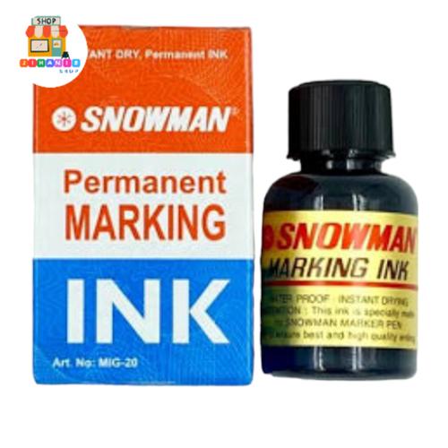 Jual Isi Ulang Tinta Permanent / Refill Ink Spidol Snowman Permanen ...