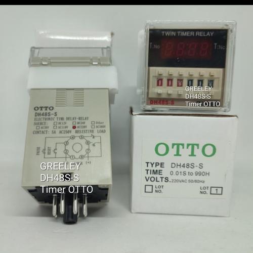 Jual DH48S-S OTTO Timer Digital Twin Timer 0.01s ~ 990h 220VAC Taiwan ...