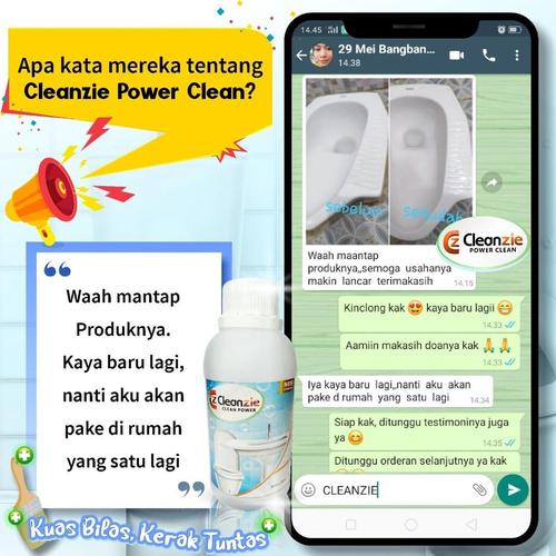 Jual CLEANZIE POWER CLEAN Cairan Ajaib Pembersih Pintu Kamar Mandi Toilet - Jakarta Timur ...