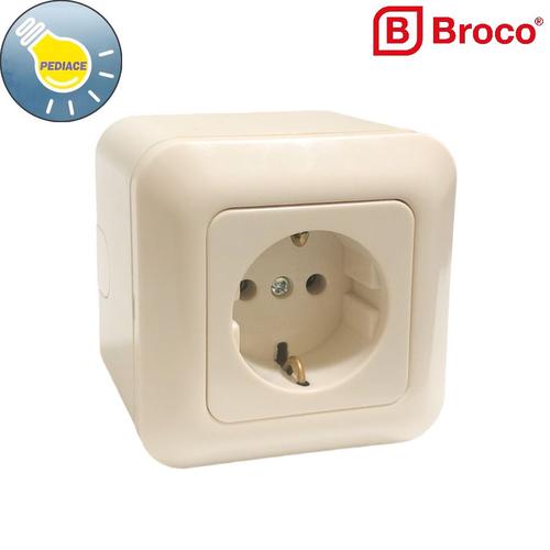 Jual Stop Kontak Outbow BROCO Gracio Single Socket Outlet - Cream - Kab ...