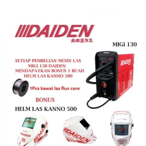 Jual DAIDEN MESIN LAS MIGI MIG MAG 130A MESIN LAS CO2 FLUX CORE GASLESS ...