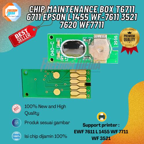 Jual Chip Maintenance Box T6711 6711 Epson L1455 WF-7611 3521 7620 ...