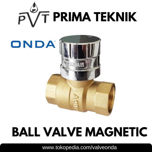 Jual Ball Valve Magnetic "ONDA" 1/2 Inchi Brass / Stop Kran Magnetic ...