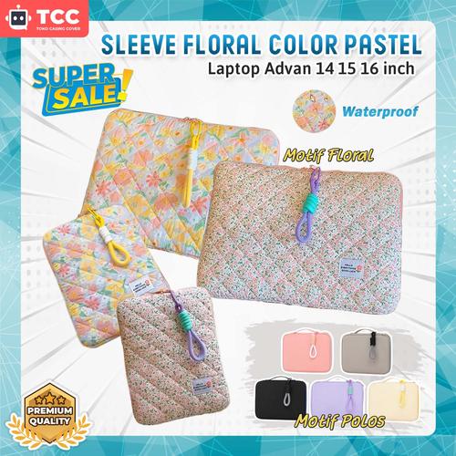 Jual Sleeve Laptop Advan Workplus Workpro 360 Motif Floral Polos Pouch ...