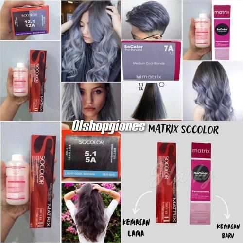 Jual Cat Rambut Matrix Socolor 7.1 / 7.A + Oxydant Warna AS abu abu ...