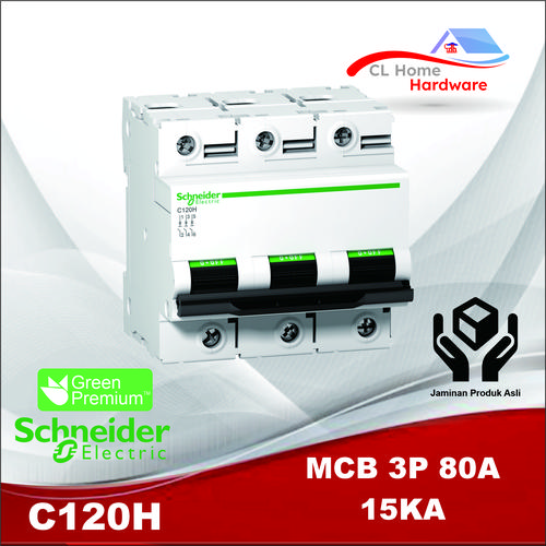 Promo MCB C120H 3P 80A A9N18468 SCHNEIDER - 15kA ORIGINAL SNI - Jakarta Barat - CL Home Hardware ...
