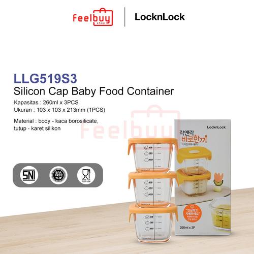 Promo LocknLock Oven Glass Silicon Cap Baby Food Container - LLG519S3 ...