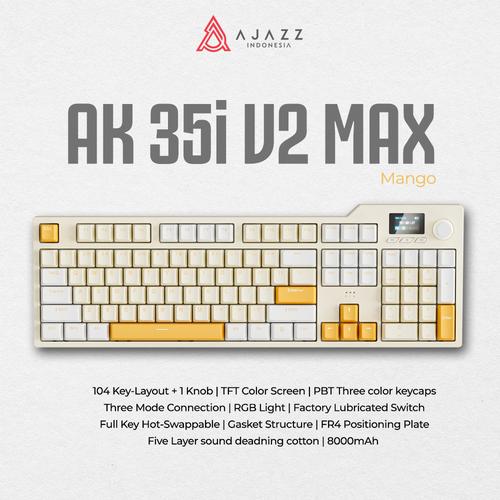 Promo Ajazz AK35i V2 MAX Full-size Mechanical Keyboard 3-Mode RGB w ...