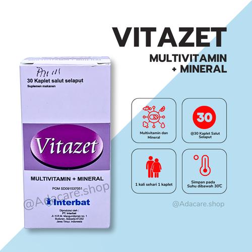 Jual Vitazet Multivitamin dan Mineral Isi 30 Kaplet - Jakarta Pusat ...