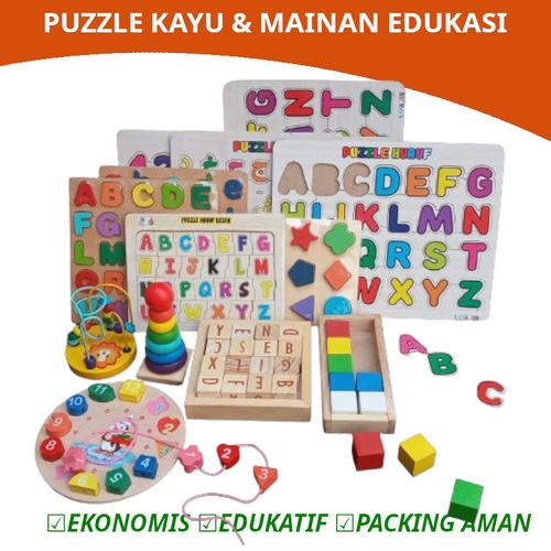 Jual Puzzle Alphabet Huruf Kayu - Mainan Anak Edukasi Puzle Puzel Murah ...