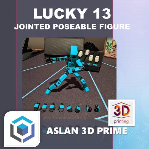 Jual LUCKY 13 JOINTED POSEABLE ACTION FIGURE Custom Color 3D Print ...