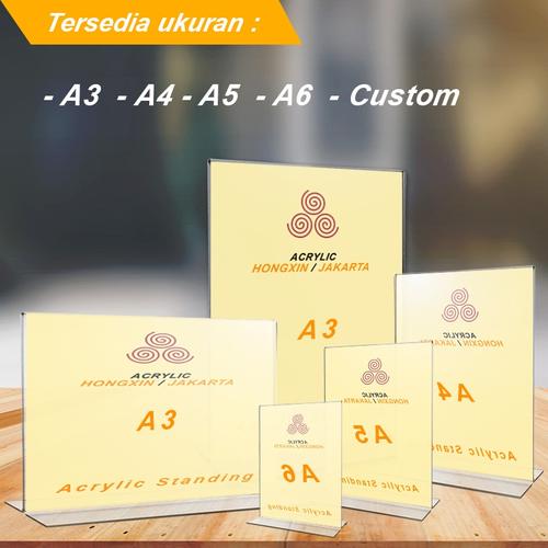 Jual ACRYLIC STANDING BROSUR 2 SISI A3 2MM AKRILIK STANDING 2 SISI ...