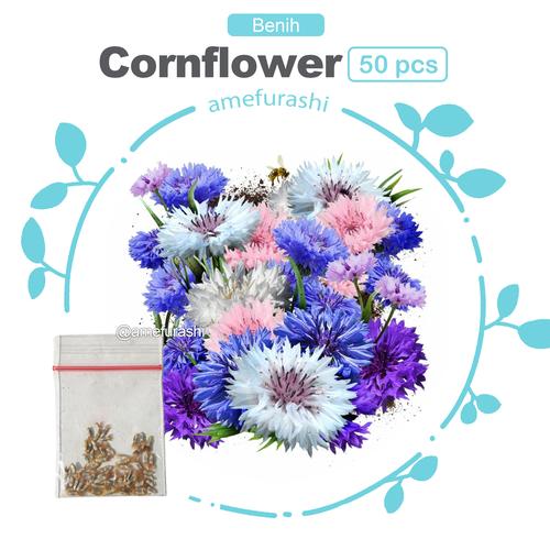 Jual Benih/Bibit/Seed Bunga Cornflower Tall Mixed Bunga Potong Cantik ...