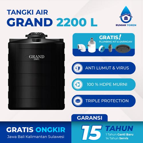 Jual Tangki Tandon Toren Air Grand 2200 Liter Anti Lumut Free Ongkir ...
