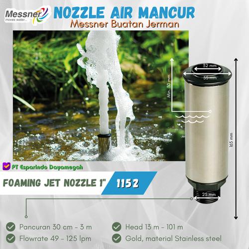 Promo Nozzle Air Mancur MESSNER Foaming Jet 1 Inch SS Buatan Jerman ...