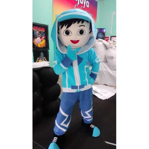 Jual Kostum Badut Dewasa Karakter Boboiboy Hoodie Biru/ Maskot Karakter ...