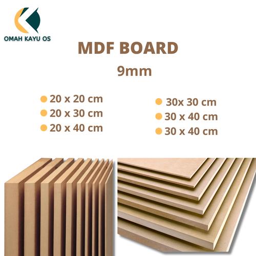 Jual Mdf Board Papan Mdf 9mm Custom 20x30 30x40 40x40 - 9mm, 20x20cm ...
