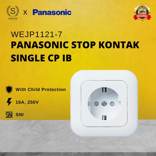 Jual PANASONIC STOP KONTAK SINGLE CP WIDE SERIES IB WEJP11217 WEJP1121 ...