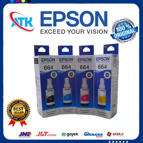 Jual tinta printer epson t664 series black original 100% - Jakarta ...