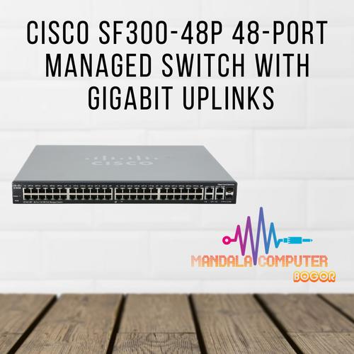 Jual Cisco SF300-48 48-Port Managed Switch with Gigabit Uplinks SFP ...