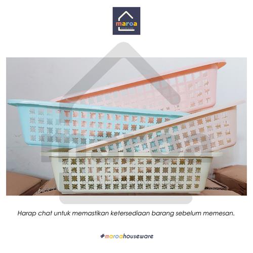 Jual Keranjang Kotak Organizer Serbaguna Plastik Red House 001 - Cream ...