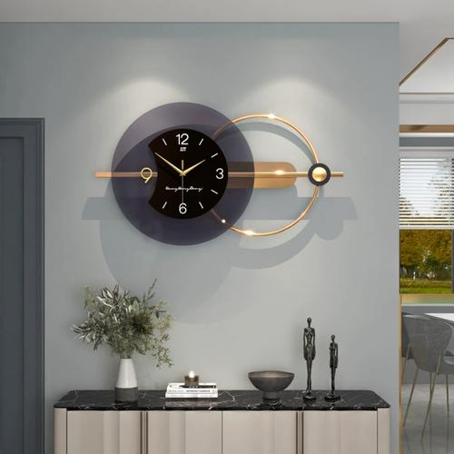 Jual jam hiasan dinding aesthetic mewah decoratif hitam besar - besar ...