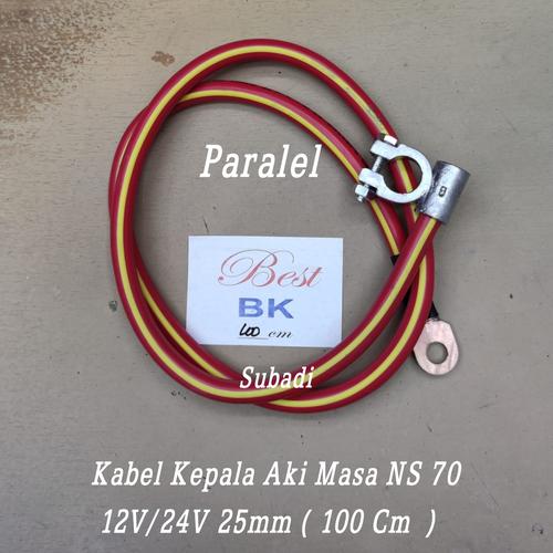 Jual KABEL KLEM KEPALA AKI MASA MOBIL NS70 KEPALA BESAR 25MM 100CM ...