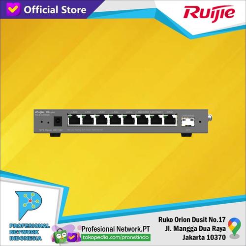 Promo Ruijie RG-EG209GS Reyee 9-Port Gigabit Cloud Managed SFP Router ...