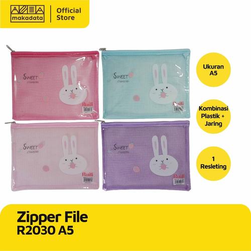 Jual ZIP FILE | ZIPPER FILE | DOCUMENT BAG JARING TRANSPARAN A5 2030 ...